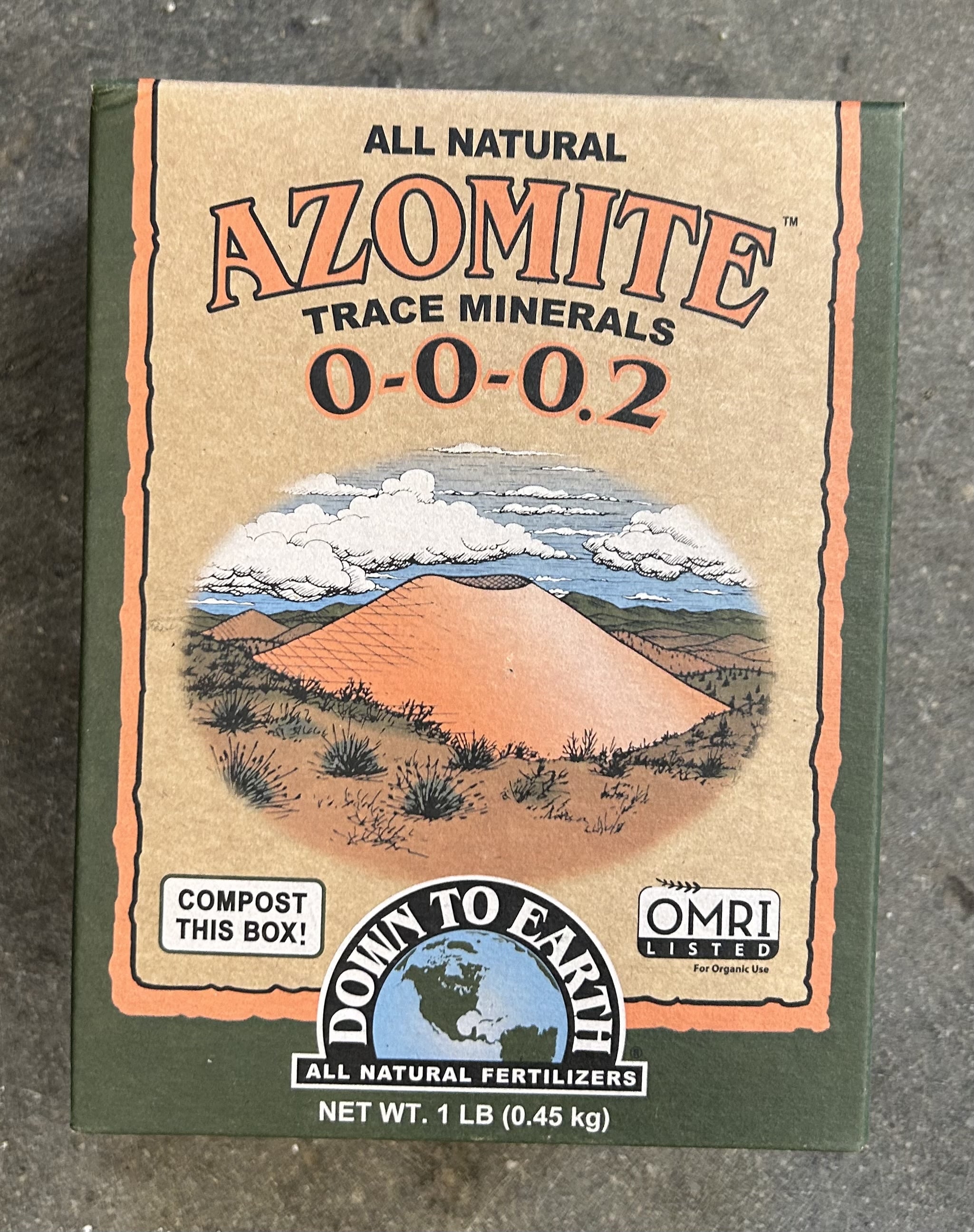Down To Earth Azomite All Natural Powder 0-0-0.2 OMRI – Plant Material